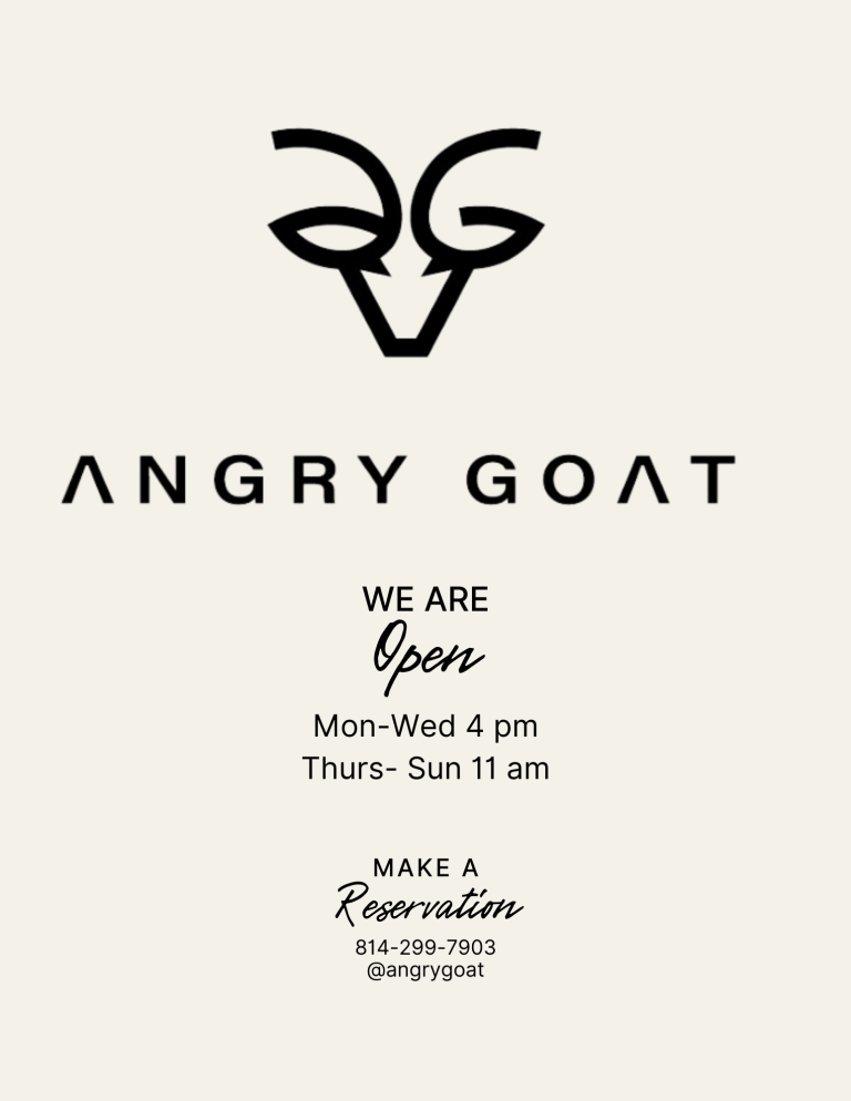 Menu | The Angry Goat
